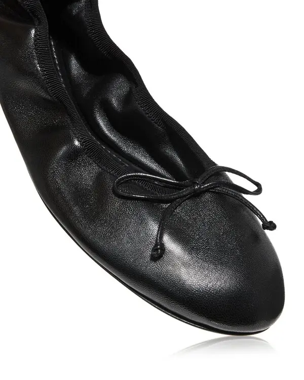 STUART WEITZMAN Nia Leather Ballet Flats - Black