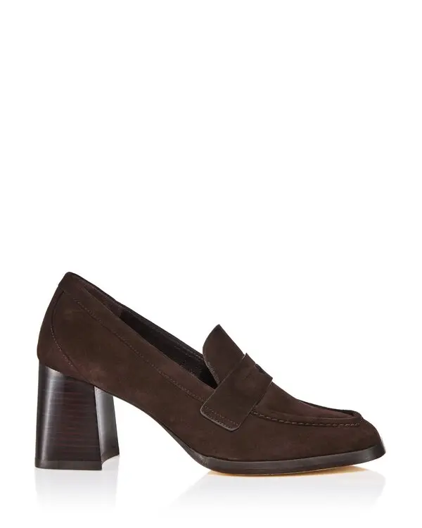 STUART WEITZMAN Vera Loafer Suede Pumps
