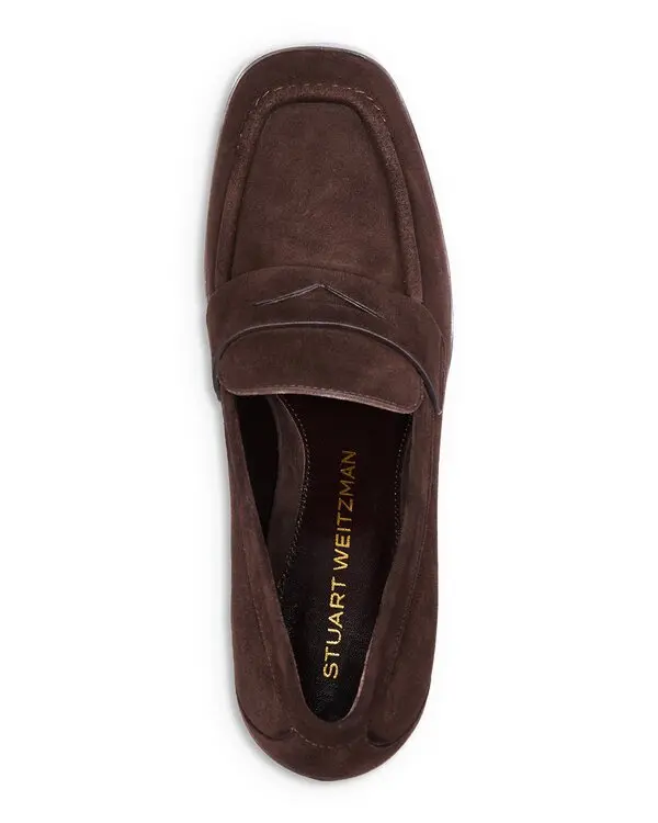 STUART WEITZMAN Vera Loafer Suede Pumps