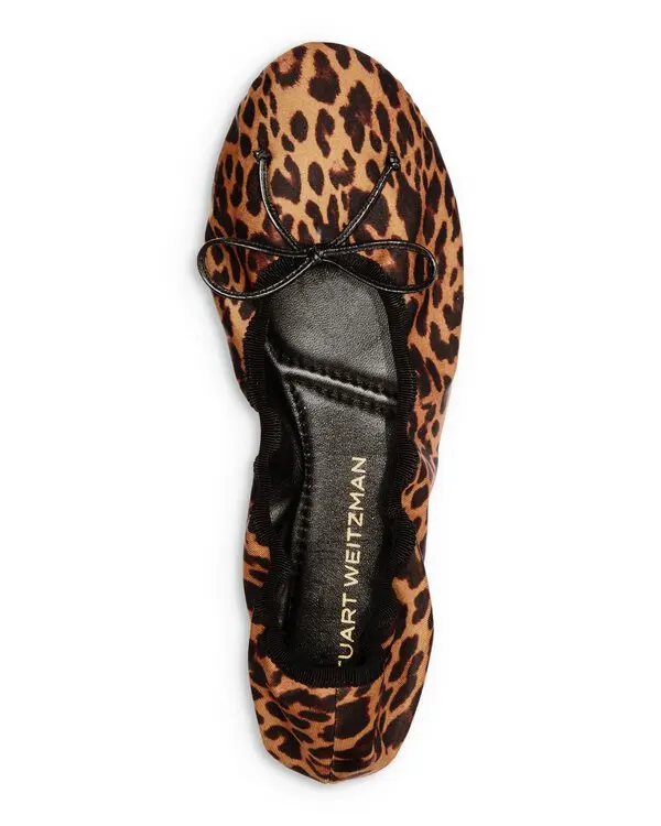 STUART WEITZMAN Nia Leopard Print Ballet Flats