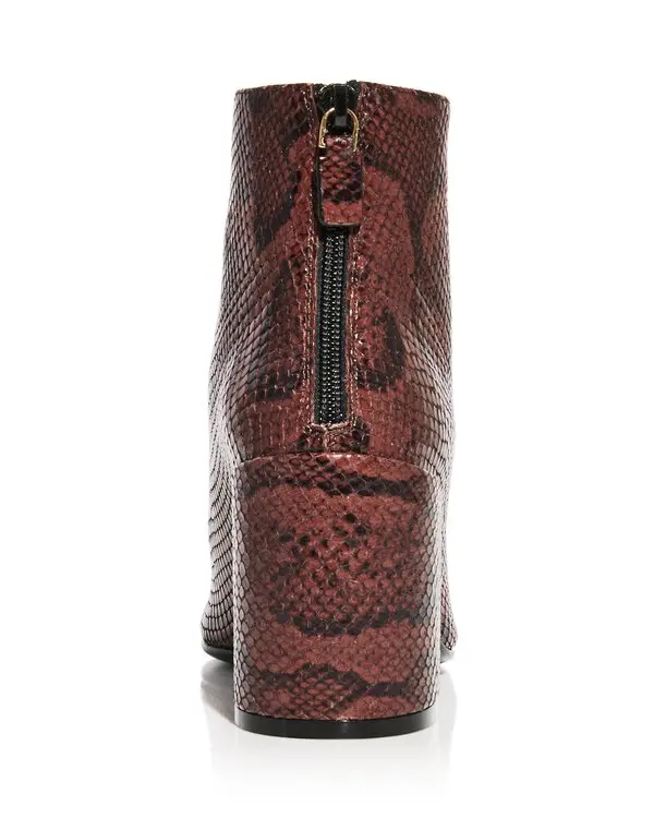 STUART WEITZMAN Bacari 75 Snake Embossed Ankle Boots