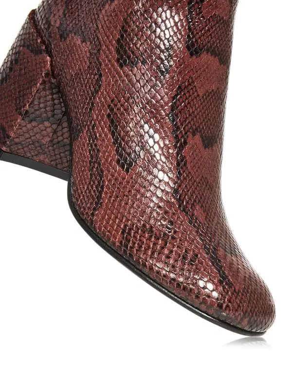 STUART WEITZMAN Bacari 75 Snake Embossed Ankle Boots