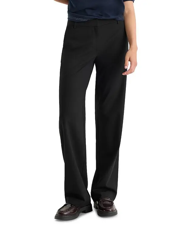 Good American Low Rise Straight Leg Pants - Black