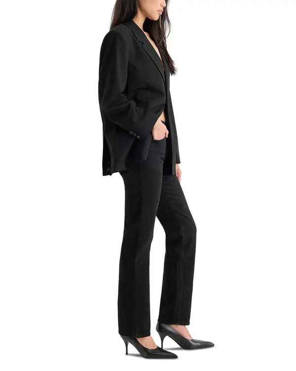 Good American Vintage Mid Rise Straight Jeans In Black441