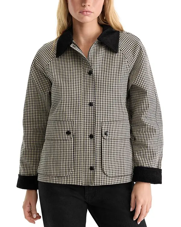 Good American The Heritage Gingham Jacket - Black Check