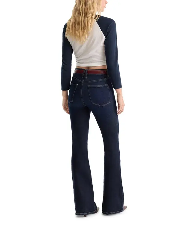 Good American Soft Tech Good Legs Flare Jeans In Indigo1308