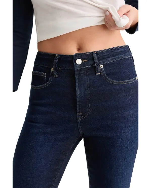 Good American Soft Tech Good Legs Flare Jeans In Indigo1308