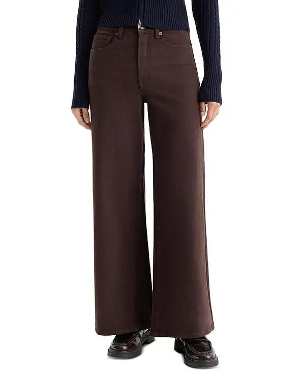 Good American Good Waist Palazzo Ankle Jeans - Espresso