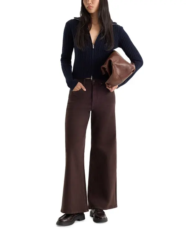 Good American Good Waist Palazzo Ankle Jeans