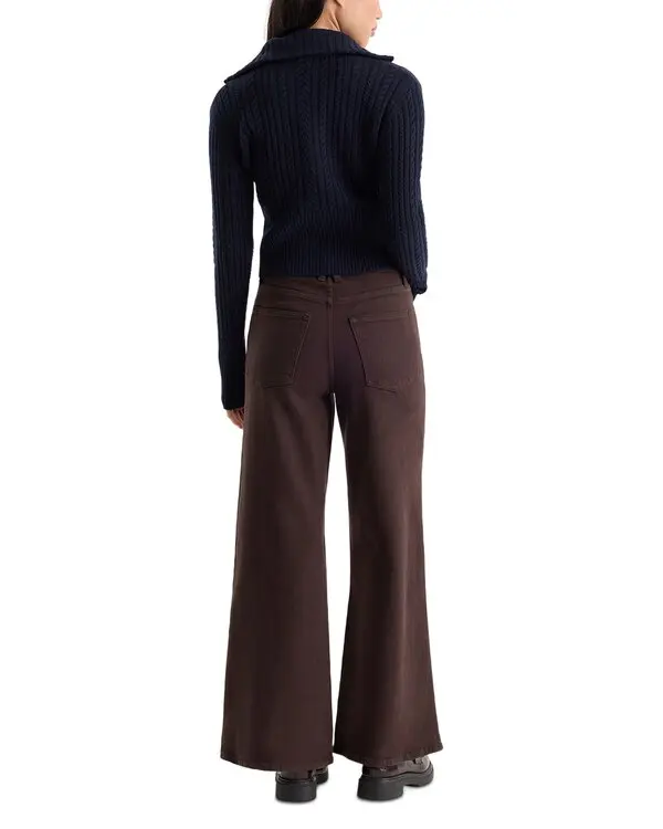 Good American Good Waist Palazzo Ankle Jeans