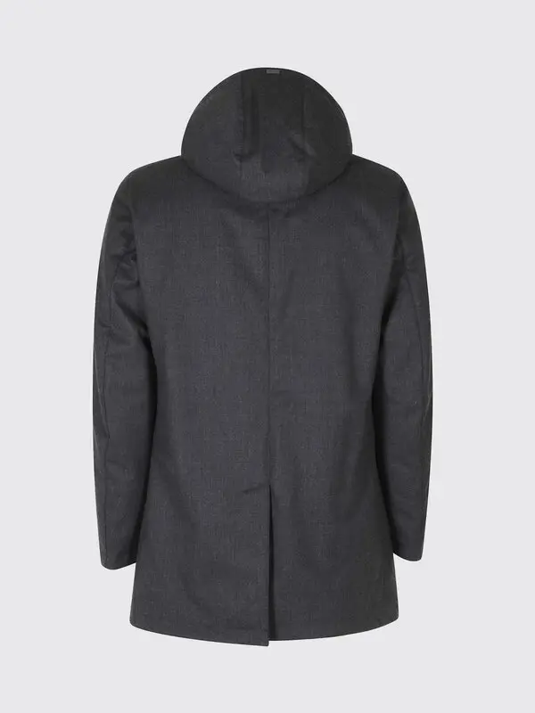 Herno Hooded Water-repellent Padded Wool Blend Parka