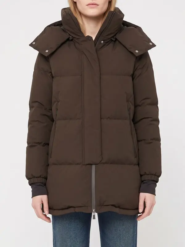 Herno Short Hooded Quilted Nylon Down Jacket With Water-repellent Finish - Brown