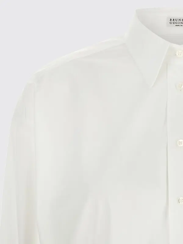 Brunello Cucinelli Cotton Shirt With Monili Decoration