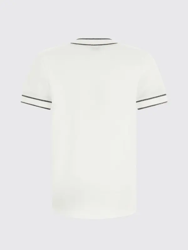 Brunello Cucinelli Crewneck Cotton T-shirt With Contrast Trims