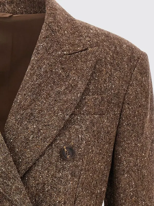 Brunello Cucinelli Double-breasted Wool Blend Blazer