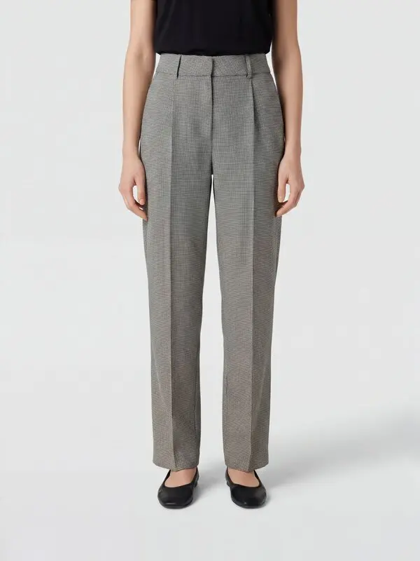 BLAZÉ MILANO Tailored Houndstooth Trousers - Black