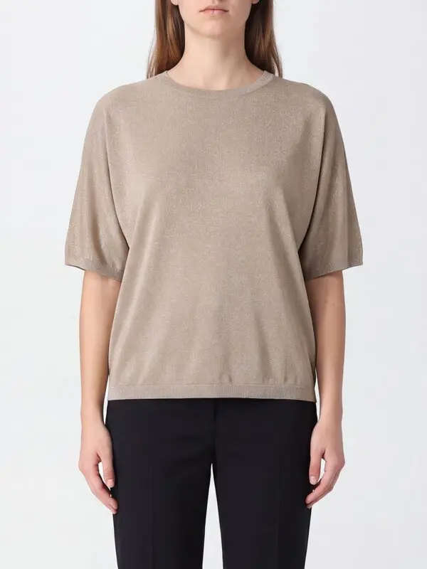 Brunello Cucinelli Relaxed Fit Cashmere And Silk Crewneck Jumper - Brown
