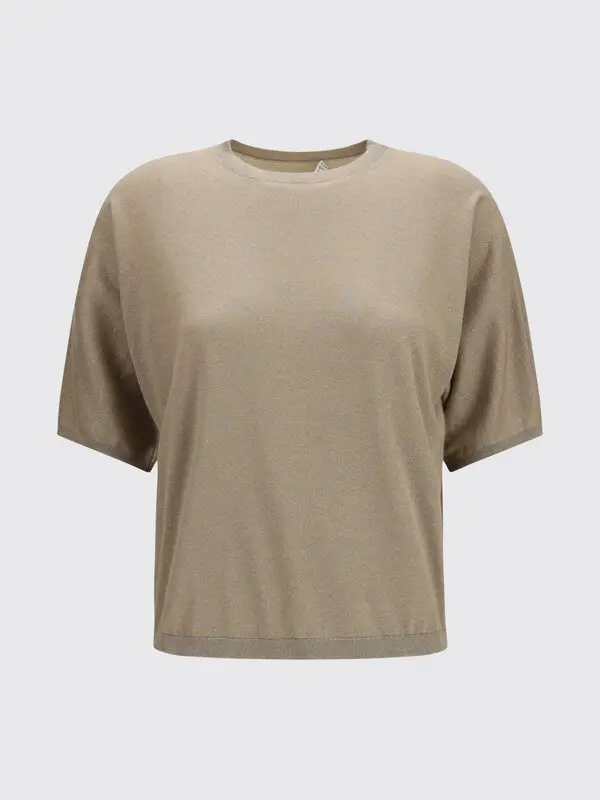 Brunello Cucinelli Relaxed Fit Cashmere And Silk Crewneck Jumper - Brown