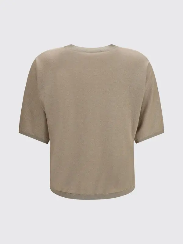 Brunello Cucinelli Relaxed Fit Cashmere And Silk Crewneck Jumper - Brown