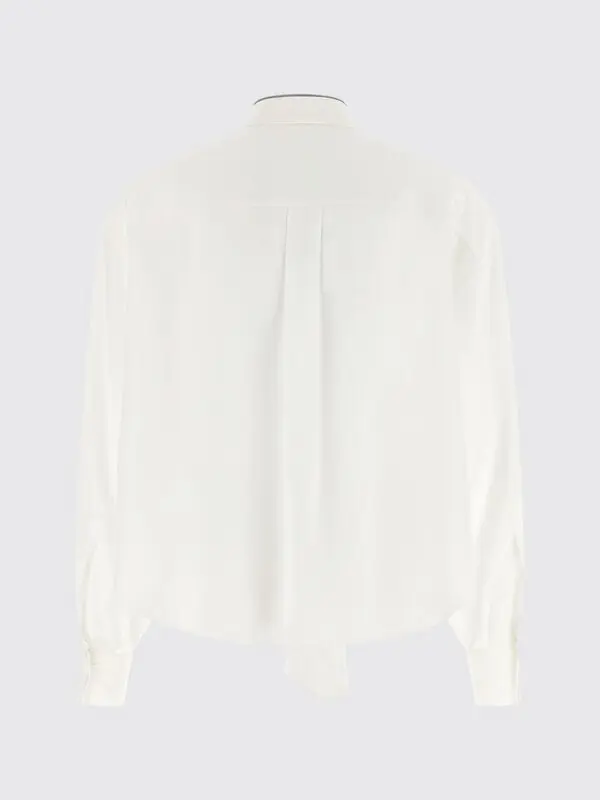 Brunello Cucinelli Shirt With Tie Detail - White