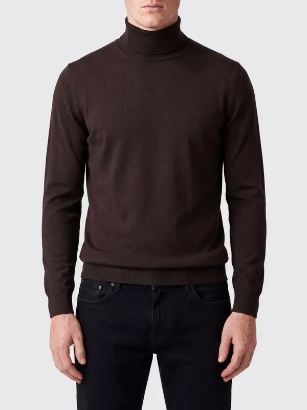 Tagliatore 100% Wool Turtleneck Jumper - Brown