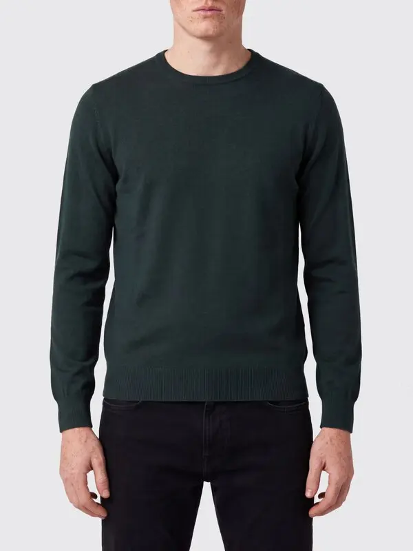 Tagliatore 100% Wool Crew Neck Jumper - Green