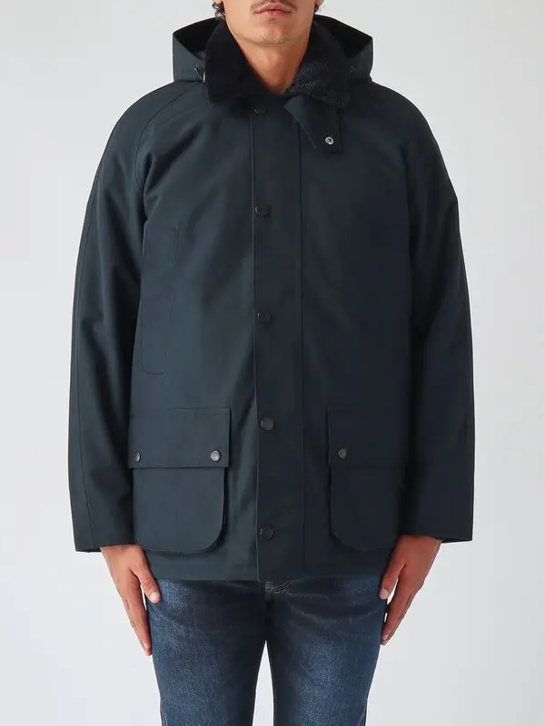 Barbour Ashby Waxed Cotton Jacket - Navy
