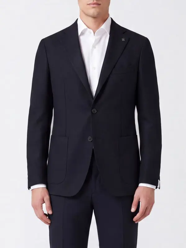 Tagliatore Single-breasted Wool Blazer With Peak Lapels And Back Vent