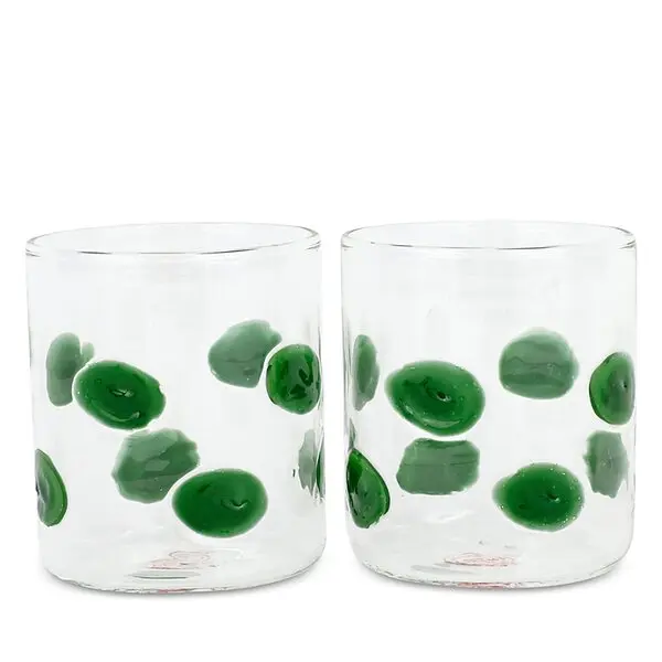 VIETRI Drop Double Old Fashioned Glass, Set Of 2