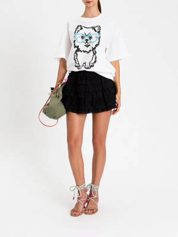 TWINSET Tiered Cotton Skirt