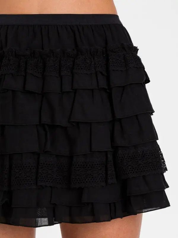 TWINSET Tiered Cotton Skirt
