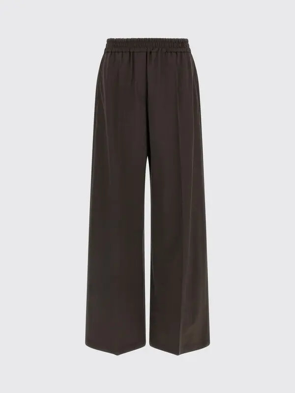 Brunello Cucinelli High-waisted Wide-leg Stretch Wool Blend Trousers