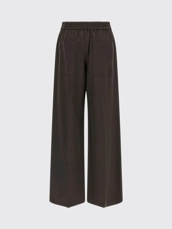 Brunello Cucinelli High-waisted Wide-leg Stretch Wool Blend Trousers