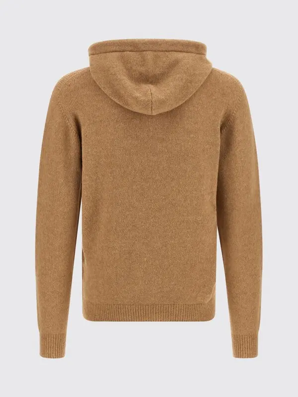 ROBERTO COLLINA Merino Wool Hoodie - Beige