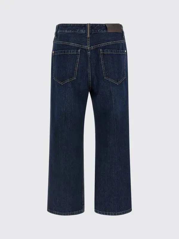 Brunello Cucinelli High-waisted Cropped Cotton Denim Jeans With Monili Detail