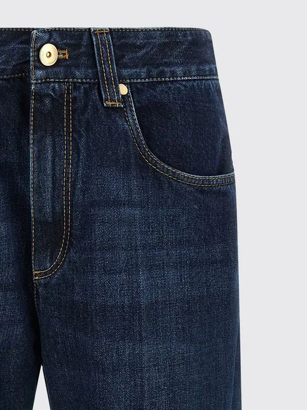 Brunello Cucinelli High-waisted Cropped Cotton Denim Jeans With Monili Detail