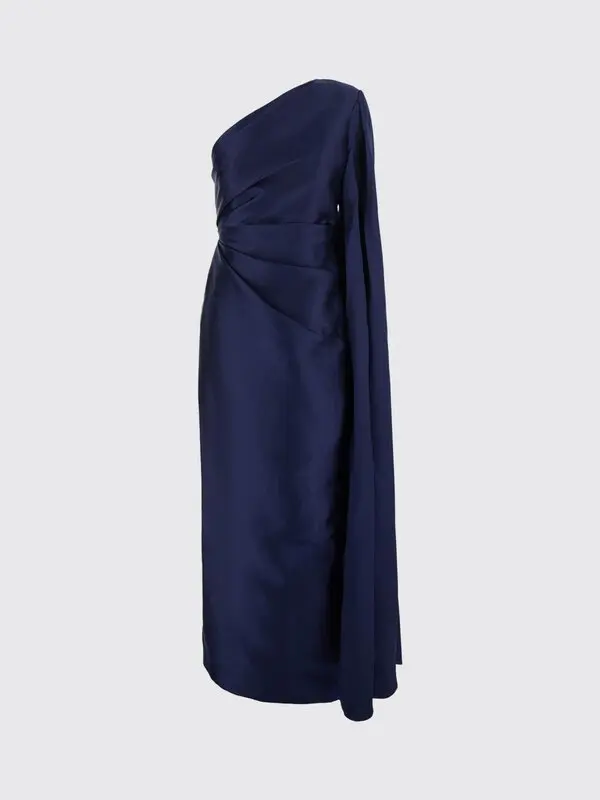 Solace London One-shoulder Draped Waist Gown