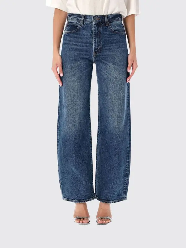 FRAME The Bow High-waisted Wide-leg Jeans In Cotton Denim - Blue