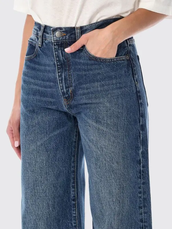 FRAME The Bow High-waisted Wide-leg Jeans In Cotton Denim - Blue