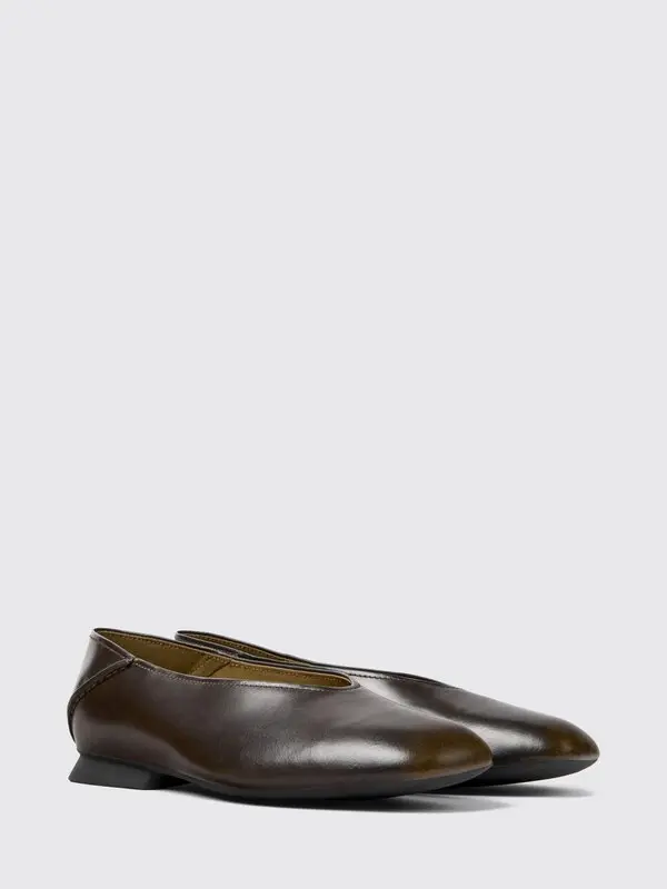 Camper Casi Myra Smooth Calfskin Leather Round-toe Ballet Flats