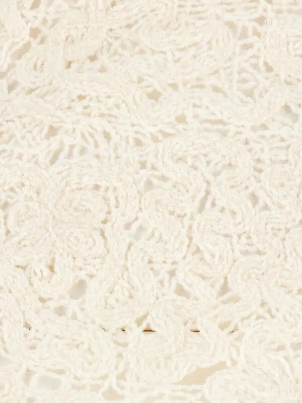 SEMICOUTURE Long-sleeve Lace Turtleneck Top - Beige