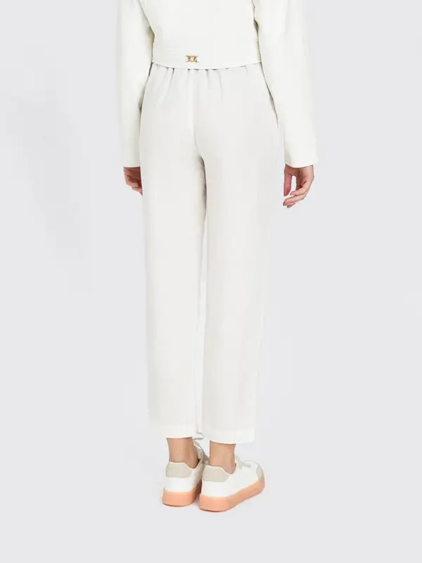 TWINSET Linen Blend Slim Fit Trousers