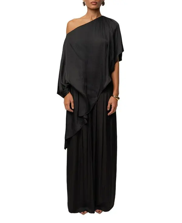 JLUXLABEL Brisa One Shoulder Top - Black