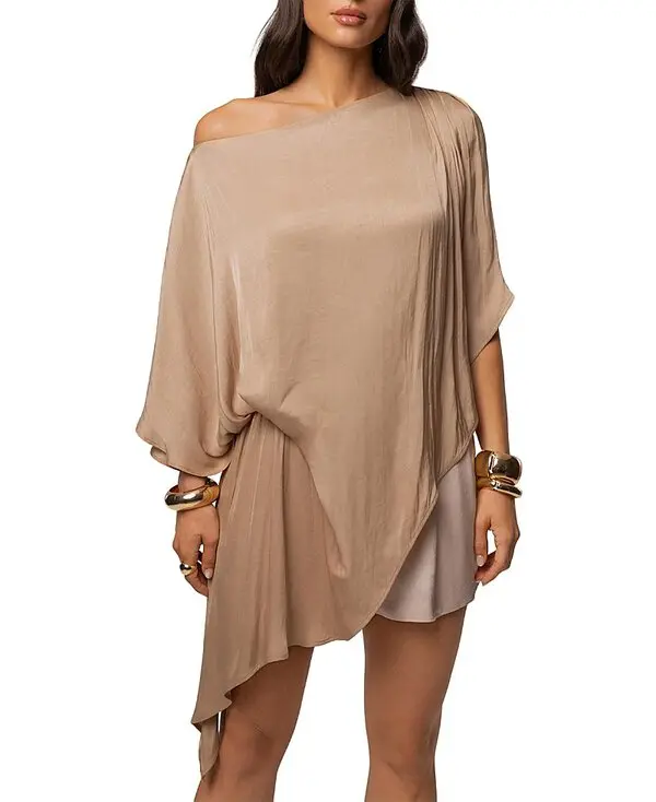 JLUXLABEL Brisa One Shoulder Top - Tan