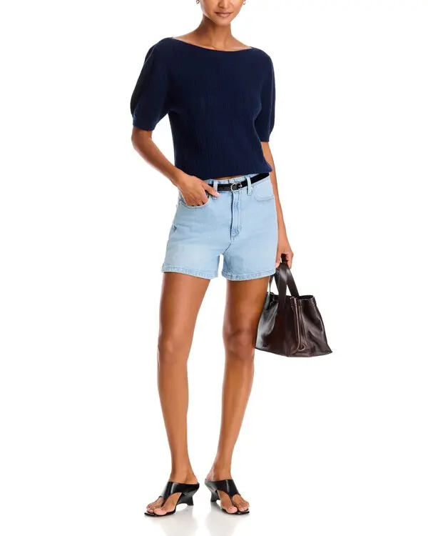 Paige Jules Cashmere Pointelle Cable Knit Sweater