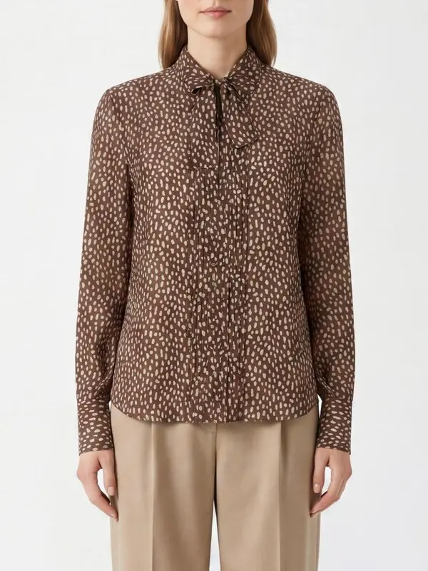 Brunello Cucinelli Printed Shirt With Tie Detail