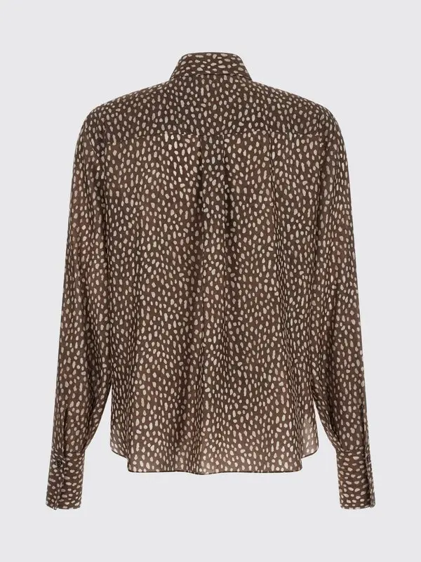 Brunello Cucinelli Printed Shirt With Tie Detail
