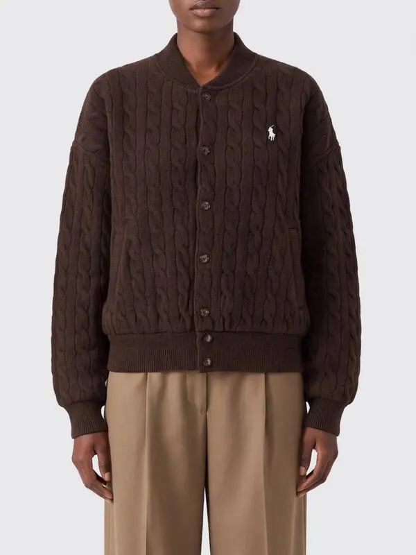 Polo Ralph Lauren Wool & Cashmere Bomber Cardigan - Brown