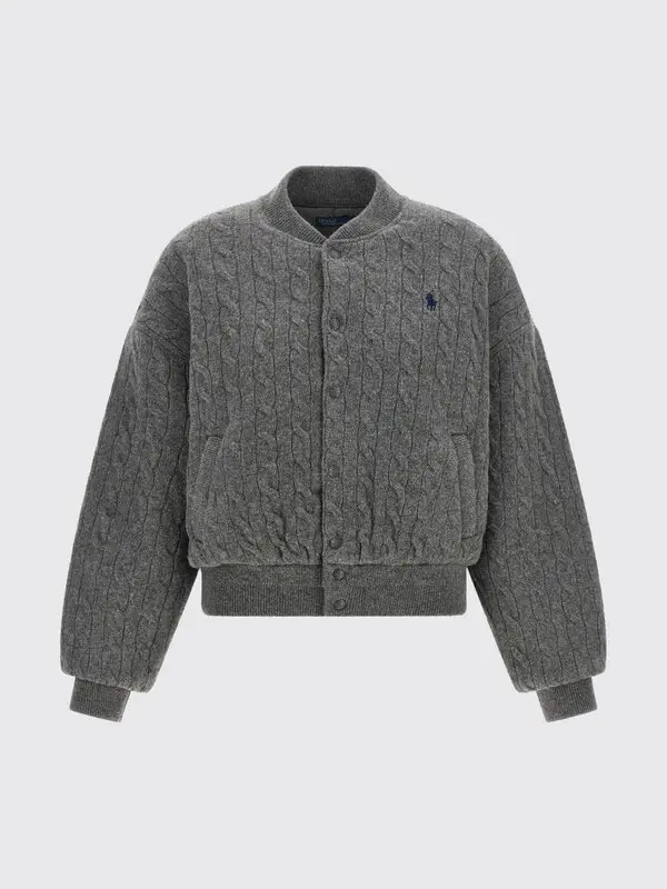 Polo Ralph Lauren Wool And Cashmere Bomber Collar Relaxed Fit Cardigan
