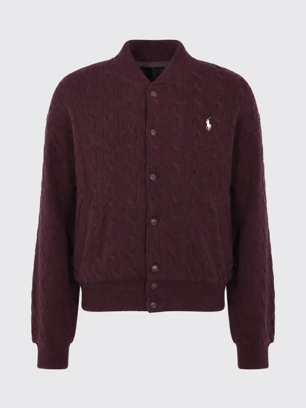 Polo Ralph Lauren Wool & Cashmere Bomber Cardigan - Violet